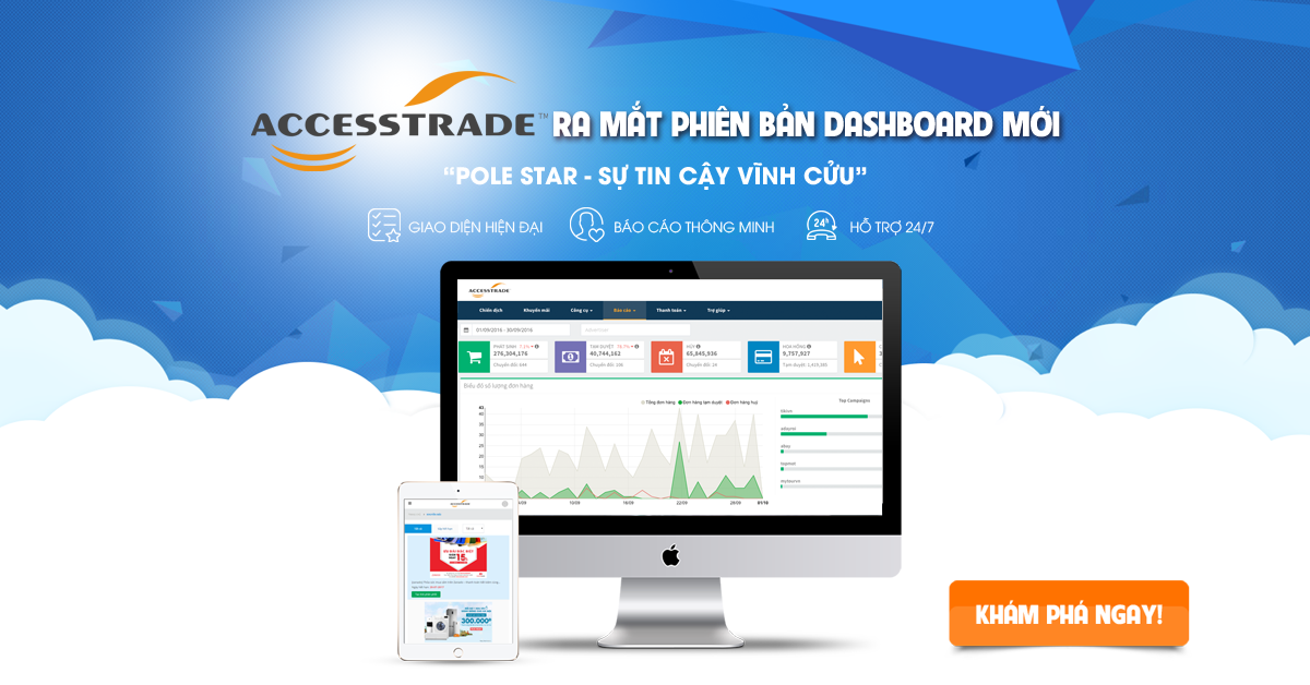Accesstrade vn - Giao diện mới cho Dashboard | ATP Software