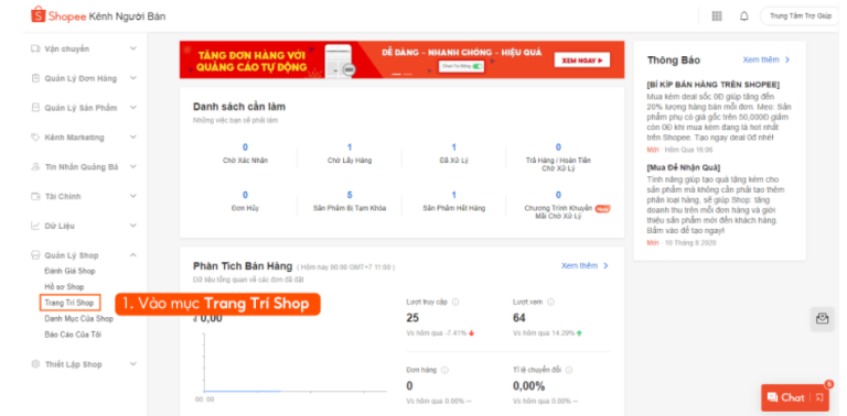 Hướng dẫn cách tạo Banner Shopee đơn giản cho chủ gian hàng