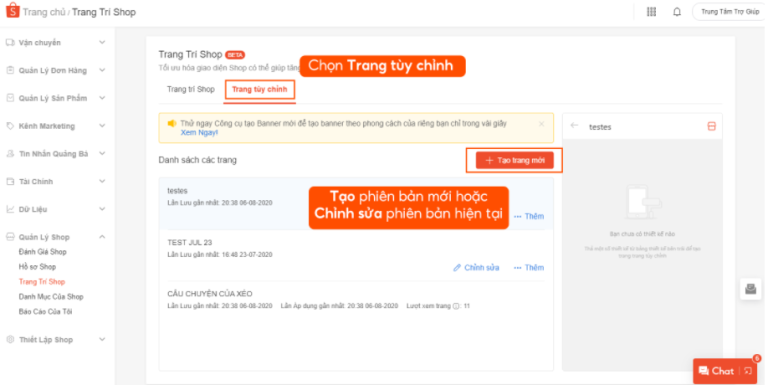 Hướng dẫn cách tạo Banner Shopee đơn giản cho chủ gian hàng