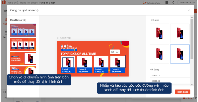 Hướng dẫn cách tạo Banner Shopee đơn giản cho chủ gian hàng