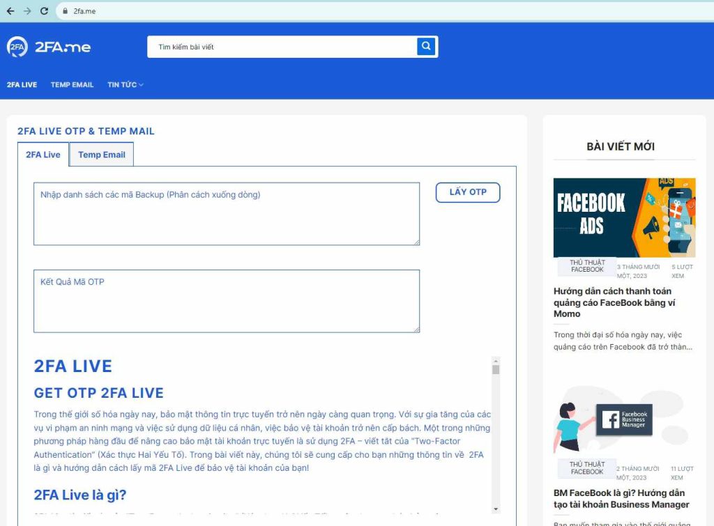 2FA live là gì? Đăng nhập hàng nghìn tài khoản an toàn trên một công cụ sử dụng 2FA LIVE