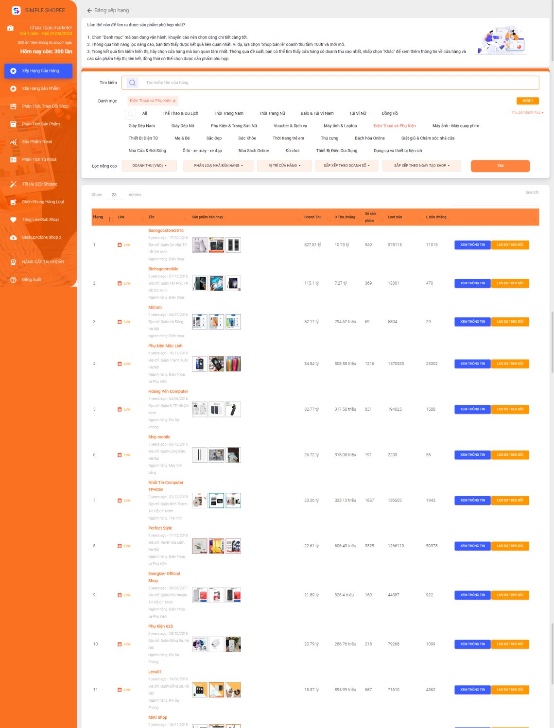 Top 25 shop có doanh thu khủng nhất Shopee theo ngành hàng | ATP Software