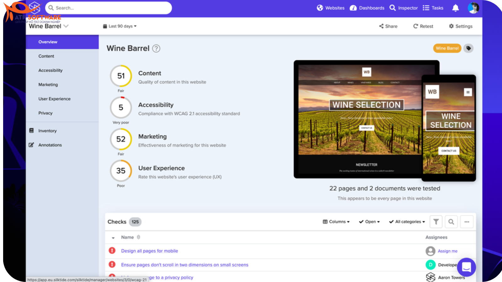 Silktide - Giải Pháp Hỗ Trợ Trang Web - 2024 - ATP Software