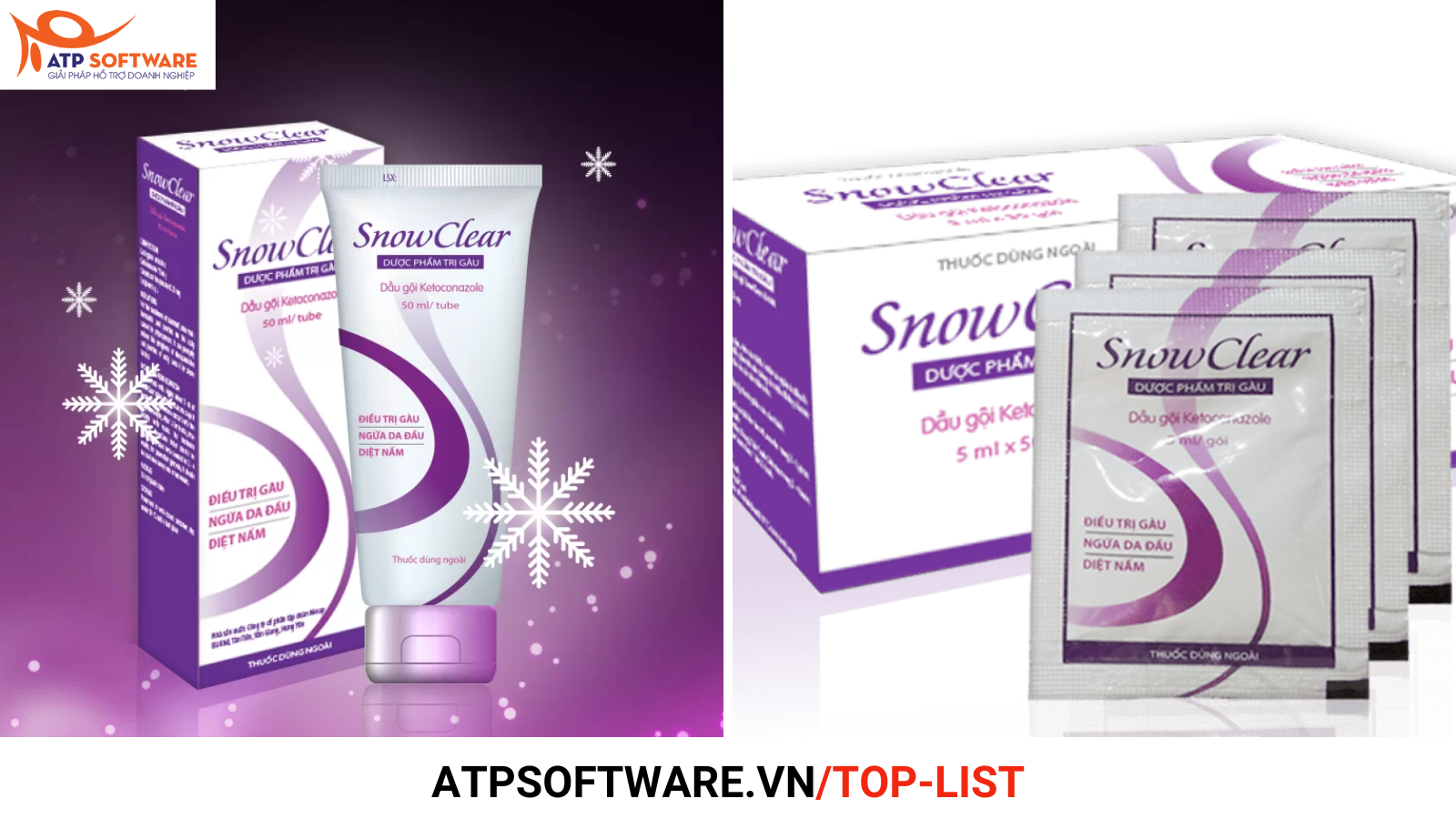 Top 5 dầu gội trị gàu hiệu quả nhất hiện nay | ATP Software