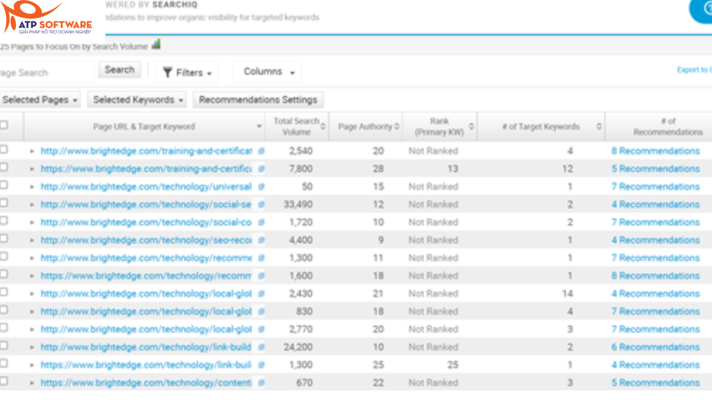 BrightEdge - Nền tảng SEO -2026 - ATP Software