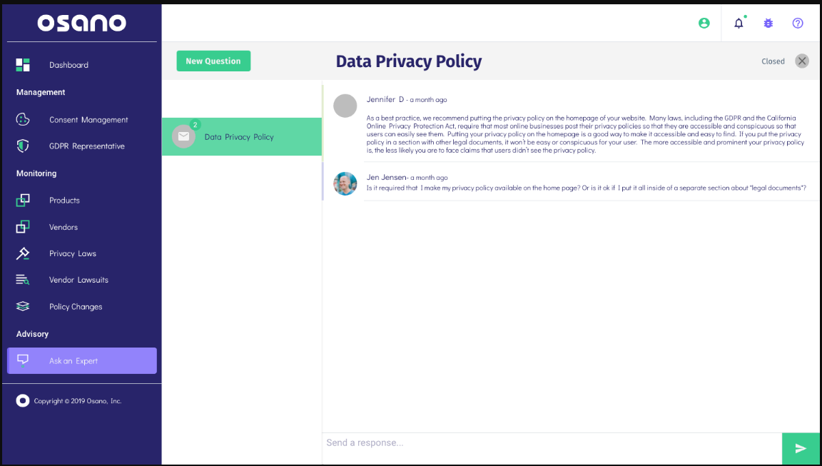Osano- Nền tảng bảo mật dữ liệu -2024 - ATP Software