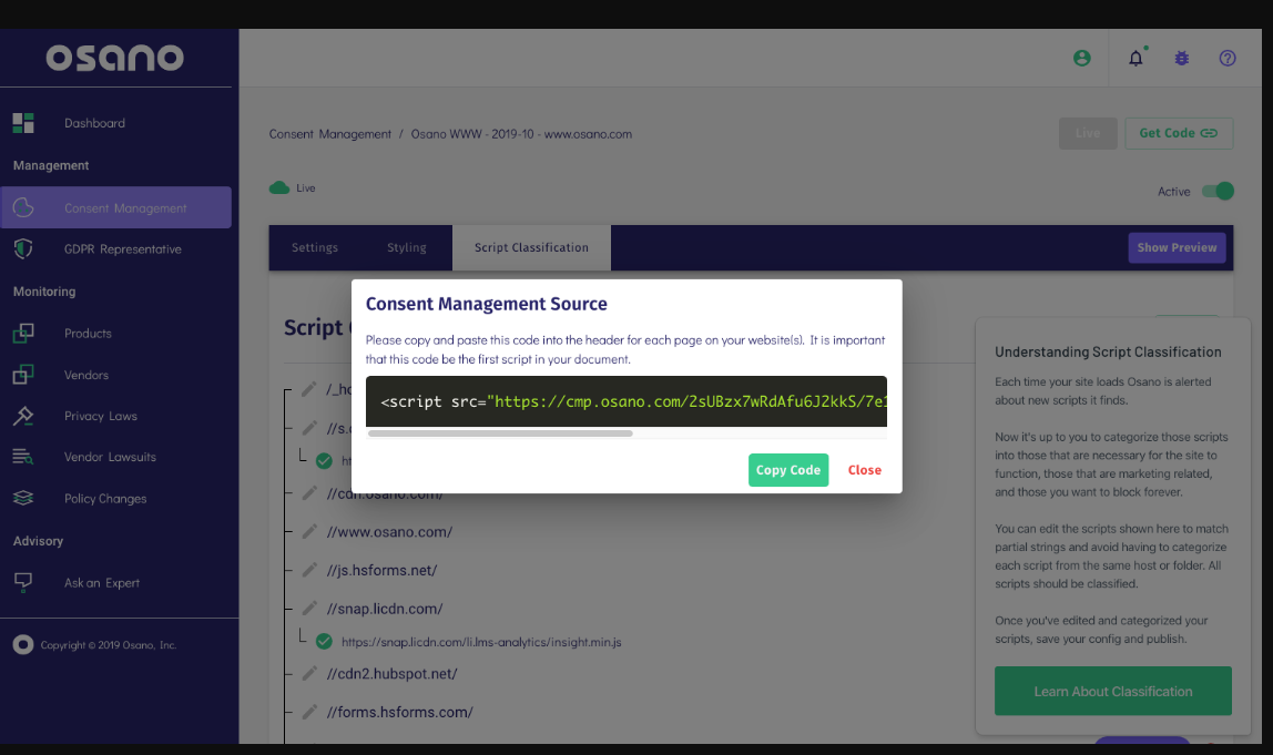 Osano- Nền tảng bảo mật dữ liệu -2024 - ATP Software