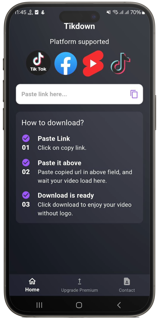 Simple Tikdown Web - Tải video Tiktok không có logo | ATP Software