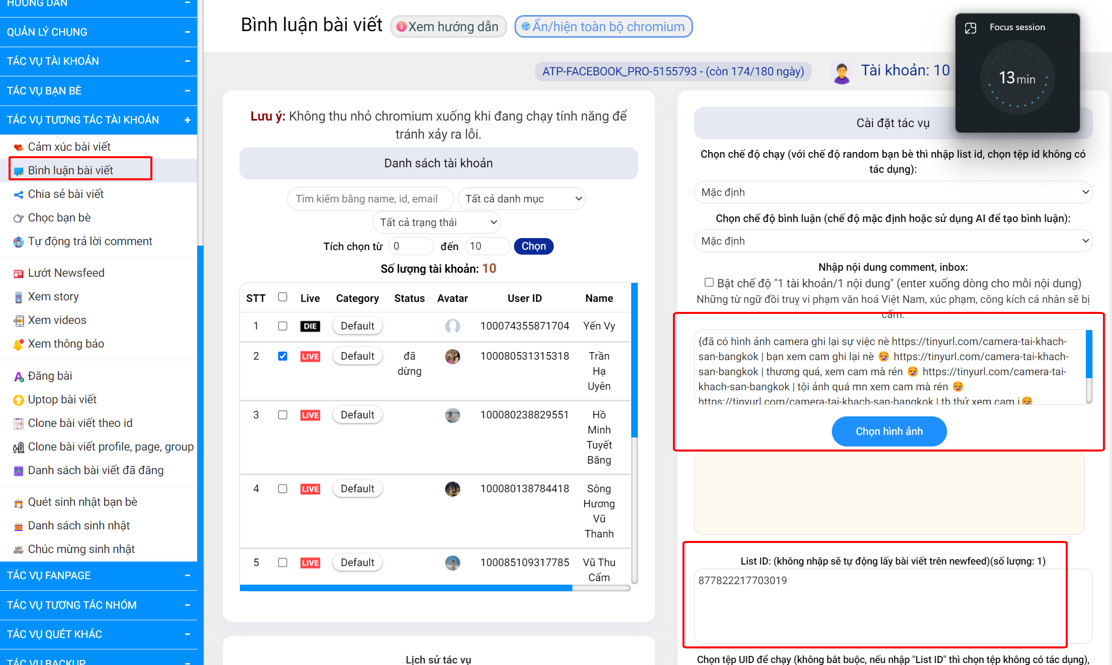 Tool rải link affiliate trên Facebook - Bí quyết vạn đơn | ATP Software