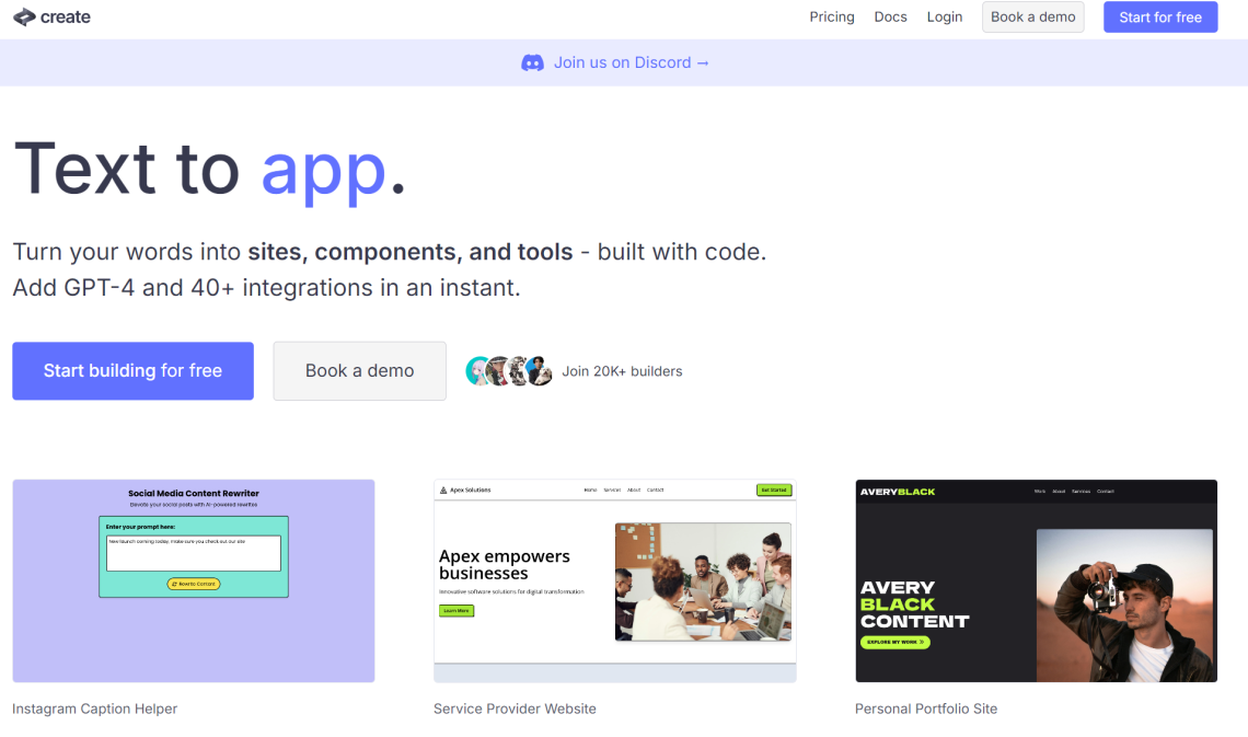 Create.xyz – Giải pháp tạo ứng dụng/web No-Code bằng AI | ATP Software