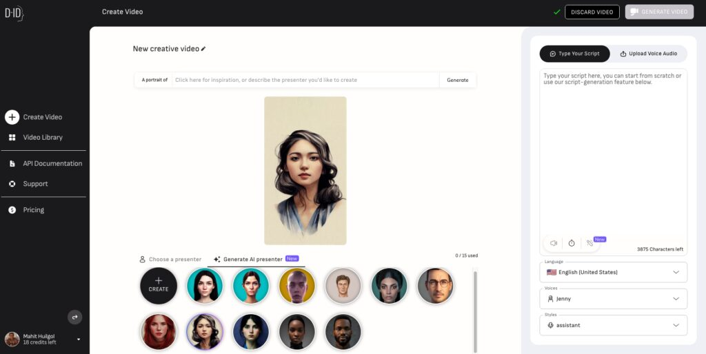 Studio D-ID: Sáng tạo Nội dung Video bằng Công nghệ AI | ATP Software