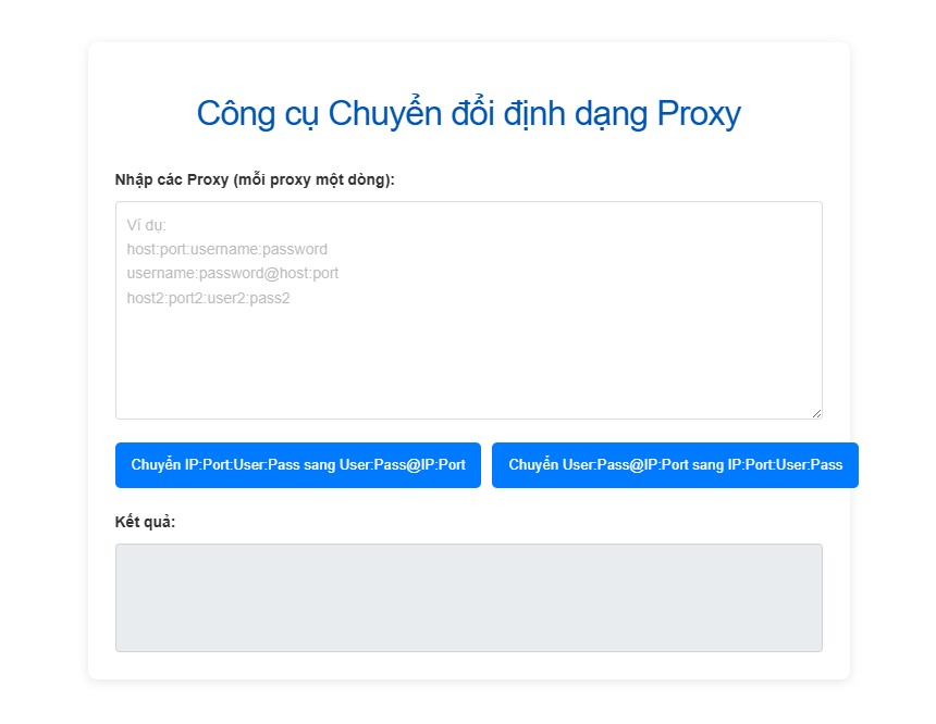 Công cụ chuyển đổi định dạng proxy | ATP Software